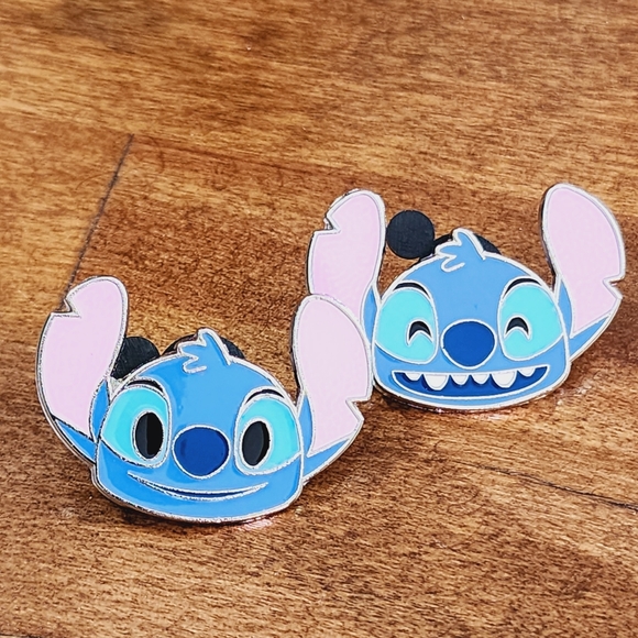 Disney | Jewelry | Disney Emoji Blitz Stitch Pins Set Of 2 | Poshmark
